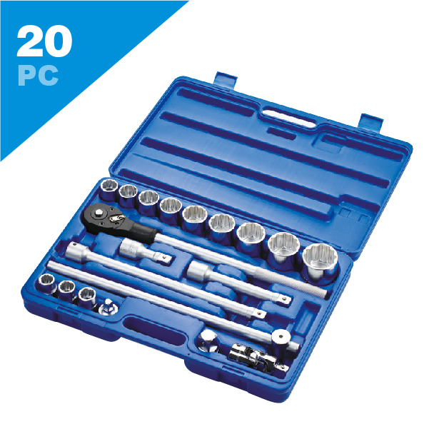 HS006039 - 20PCS 3/4"Dr. Hand Socket Set - Products - keenco Industrial Co.